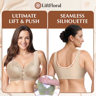Trelina - LiftFloral - Seamless Push-up Front Snap Bra