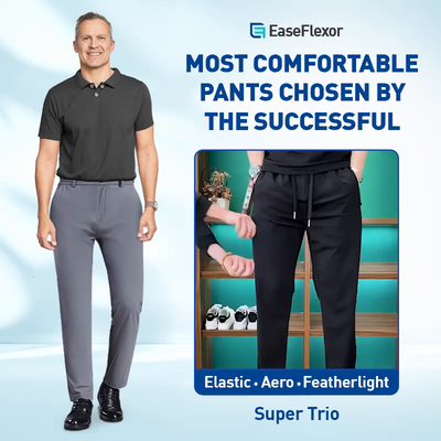 EaseFlexor - Men's Stretch Quick Drying Elastic Waistband Pants